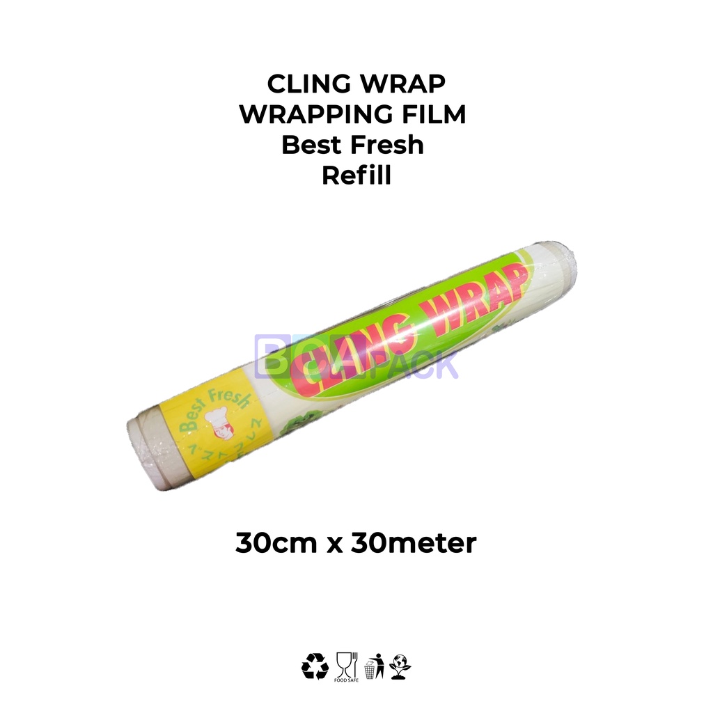 Jual WRAPPING FILM 30 meter x 30 cm Refill Roll Best fresh Cling wrap ...