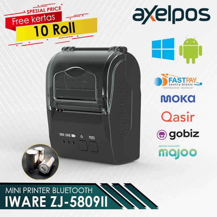 Jual Model Terkini.. PRINTER BLUETOOTH MINI IWARE ZJ-58MP 0PM | Shopee ...