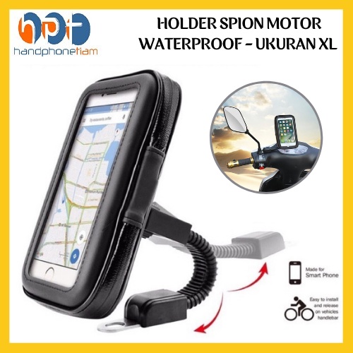 Jual Holder Motor Spion Waterproof Size XL Motorcycle Case Bracket Hp Anti Air | Shopee Indonesia