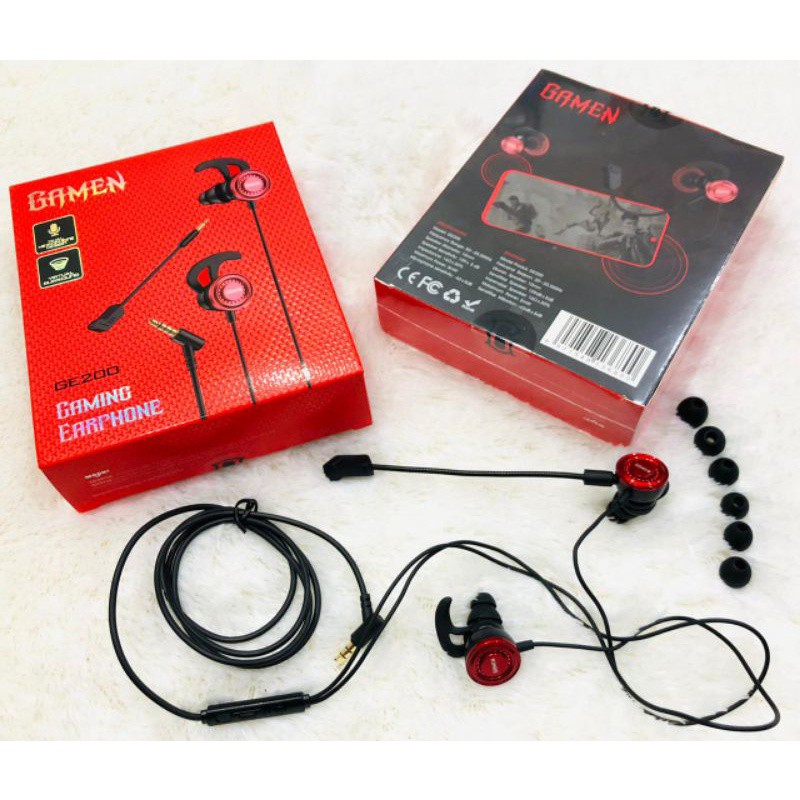 Jual GAMEN GE200 Dual Microphone Virtual Stereo Surround Sound In-ear ...
