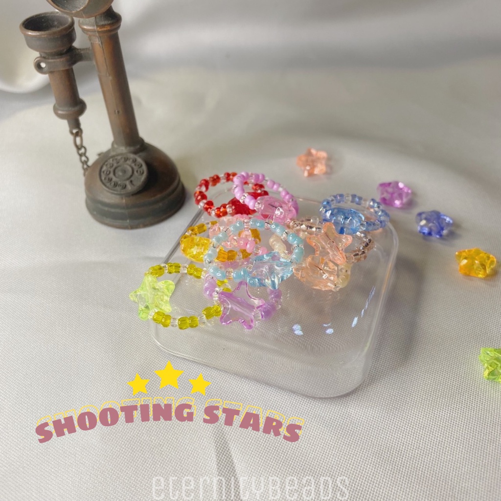 Jual SHOOTING STARS Beaded Rings | Beads Ring | Cincin Manik Bintang ...