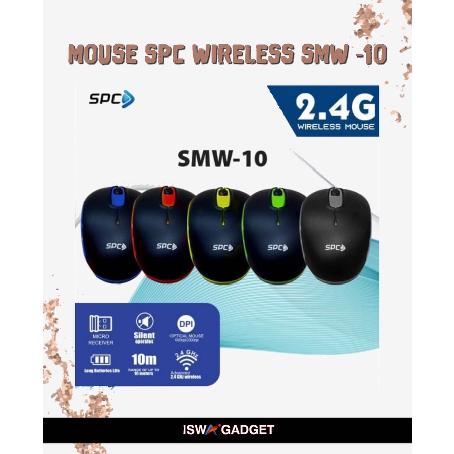 Jual Mouse Wireless SPC SMW-10 SMW10 2.4G include baterai | Shopee ...