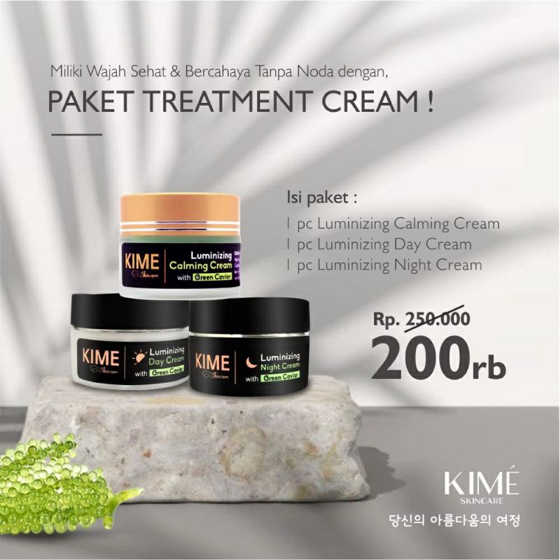 Jual Cream Kime skincare luminizing jeju 100% ORI | Shopee Indonesia