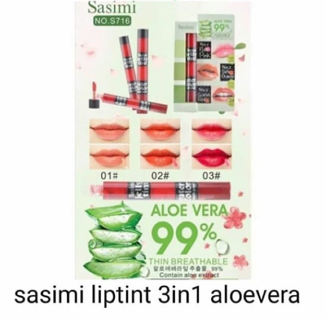 Jual Sasimi liptint 3in1 aloevera (harga/set) | Shopee Indonesia