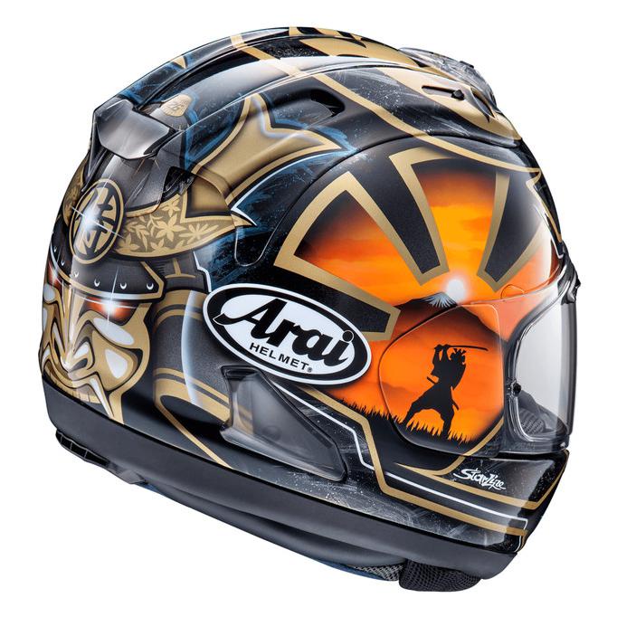 Jual HELM ARAI RX7X PEDROSA SAMURAI SPIRIT GOLD ORIGINAL SNI HELM FULL ...