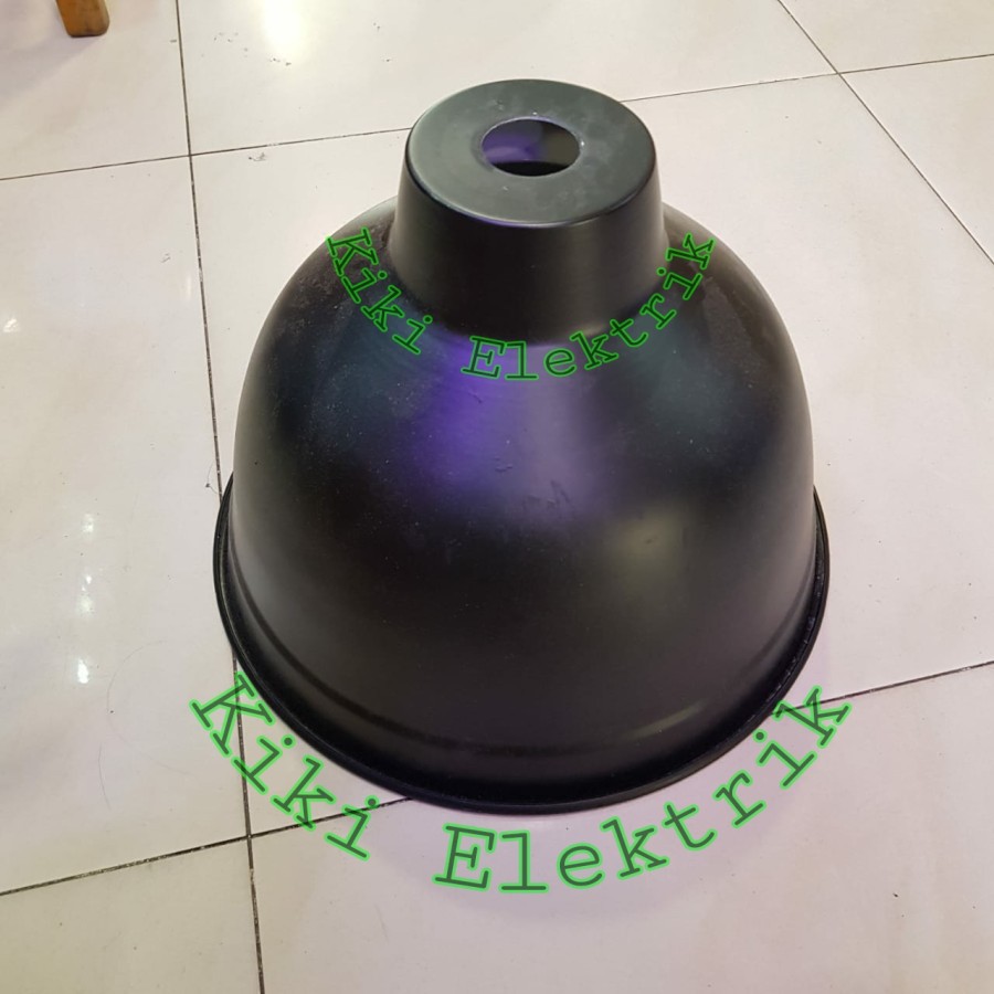 Jual Kap Lampu Gantung Hitam Diameter 38 cm ( Aluminium ) TANPA FITTING | Shopee Indonesia
