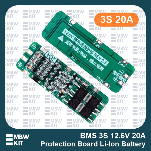 Jual BMS 3S 20A 12.6V Modul Pengecas dan Proteksi Baterai Li-Ion 3S | Shopee Indonesia