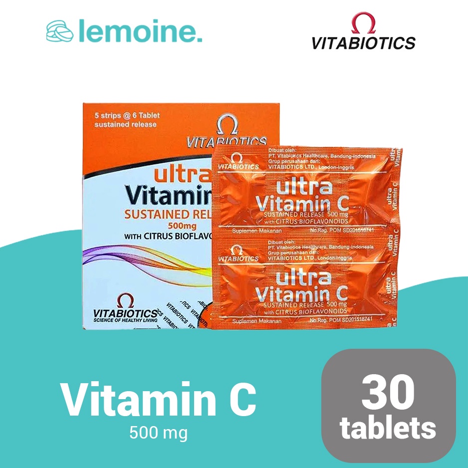 Jual VitaBiotics Ultra Vitamin C 500 Mg Sustained Release | Shopee ...