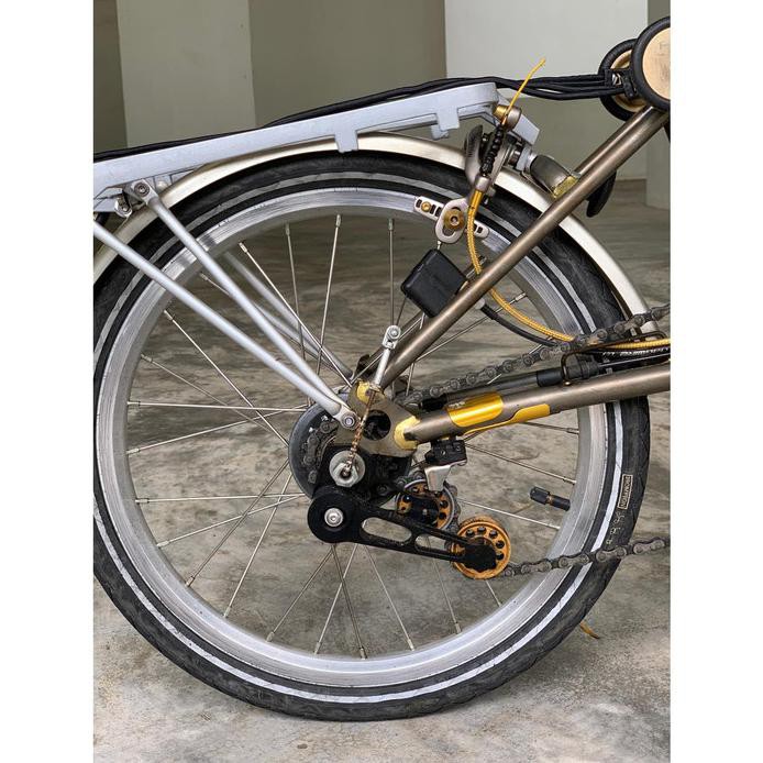 Jual Sepeda Brompton Raw Lacquer S6R 2020 Titanium Modif Gold Genuine ... Jual Sepeda Brompton Raw Lacquer S6R 2020 Titanium Modif Gold Genuine ...