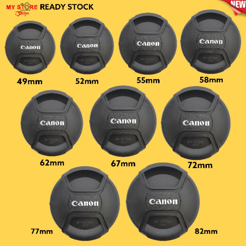 Jual Lens Cap Tutup Lensa Logo canon 49mm 52mm 55mm 58mm 62mm 67mm 72mm 77mm 82mm 40.5mm 43mm ...