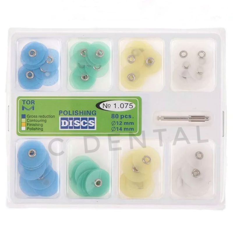 Jual [80 Pcs] Dental TOR VM Polishing Disc Softlex Bur Poles Composite ...