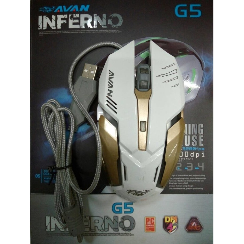 Jual AVAN Inferno Gaming Mouse G5 Series (AB) | Shopee Indonesia