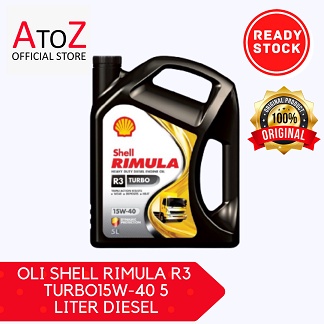 Jual OLI SHELL RIMULA R3 TURBO 15W-40 5 LITER DIESEL | Shopee Indonesia