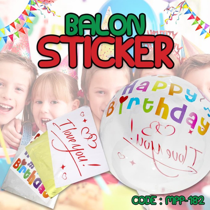 Jual Mainan Anak BALON+STICKER DESIGN | Shopee Indonesia