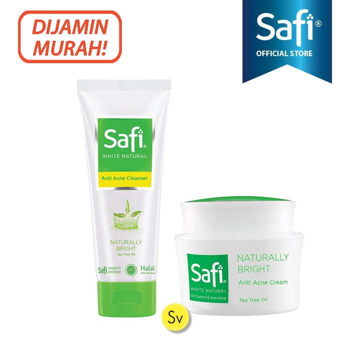 Jual Paket Safi White Natural Anti Acne 2 in 1 Kemasan Besar (2 pcs ...