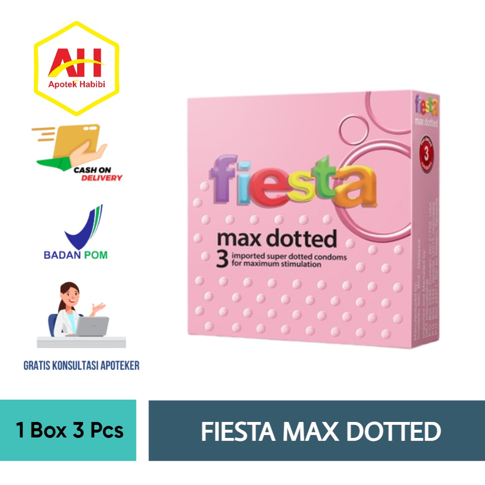 Jual FIESTA VIESTA PIESTA STRAWBERRY GRAPE MAX DOTTED 1 BOX ISI 3 | Shopee Indonesia