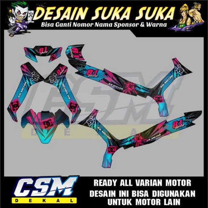 Jual 97 DEKAL DECAL MOTOR FIZ R STIKER STICKER STRIPING BODY RACE ...