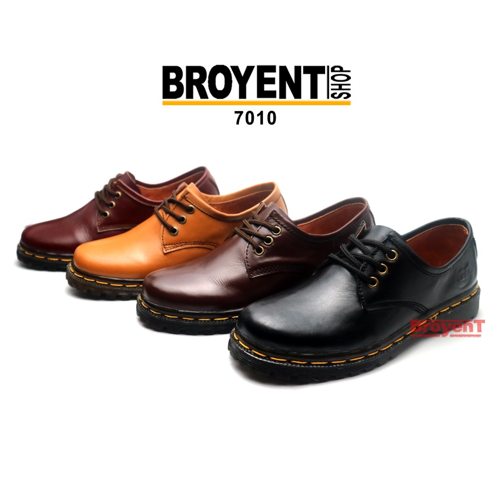 Jual Sepatu Low Boots Wanita Model Docmart Kulit Sapi Asli 3 hole ...