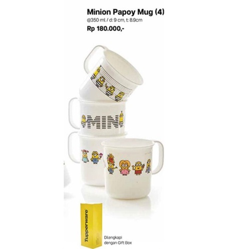 Jual Tupperware minion papoy mug gelas tupperware | Shopee Indonesia
