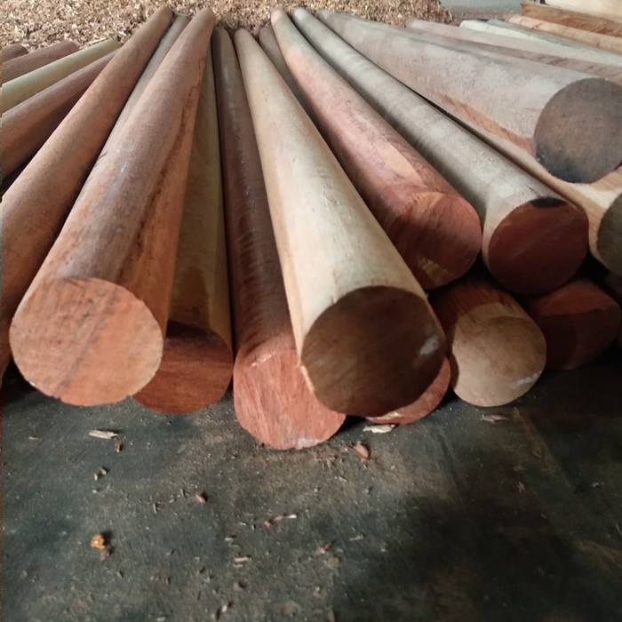 Jual Dowel 50mm 200cm-kayu stik bulat 5cm-kayu bulat 5cm 200cm-kayu ...