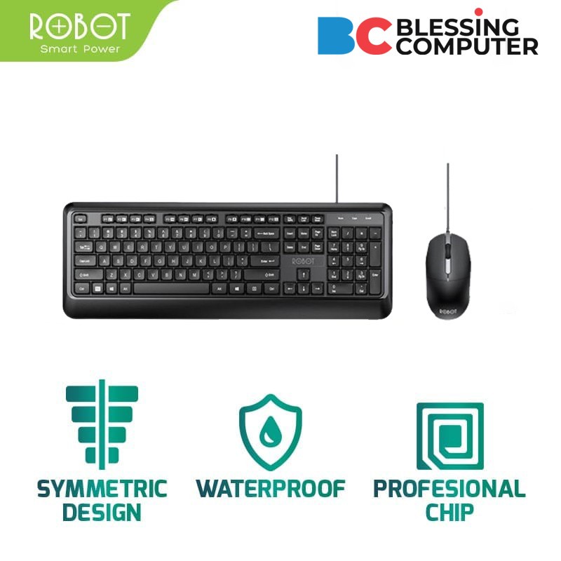 Jual KEYBOARD MOUSE ROBOT KM2600 Black | Shopee Indonesia
