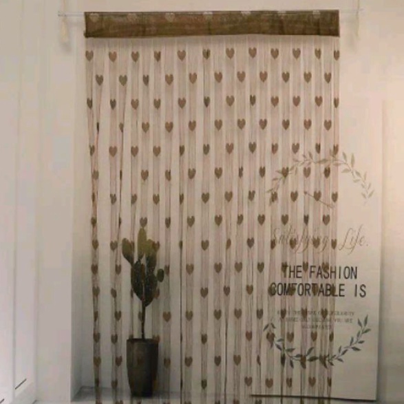 Jual Tirai Benang motif Dinding Benang Motif 2x1 M | Shopee Indonesia