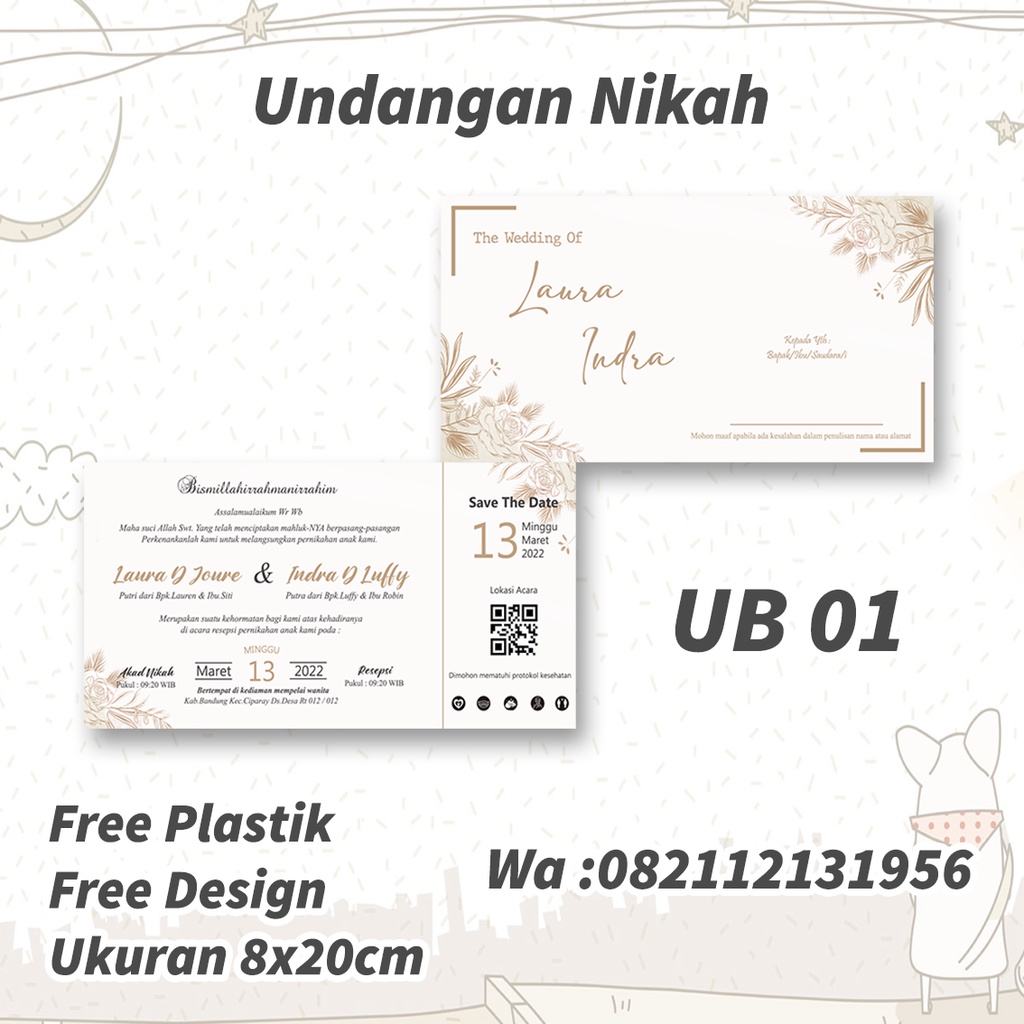 Jual UB 01 UNDANGAN NIKAH / PERNIKAHAN / WEDDING / PREWEDDING / WEDING ...