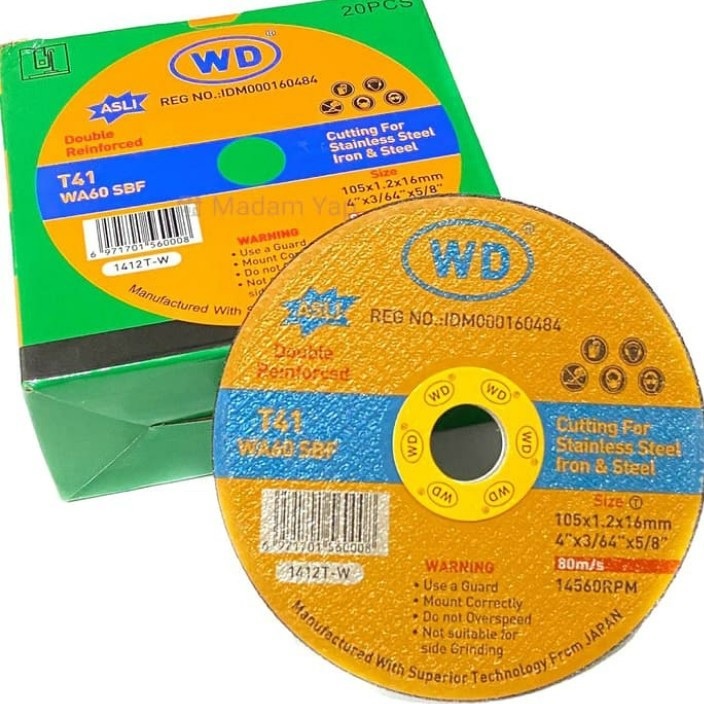 Jual BATU GERINDA POTONG WD 4 INCH TIPIS ( WD CUTTING ) | Shopee Indonesia