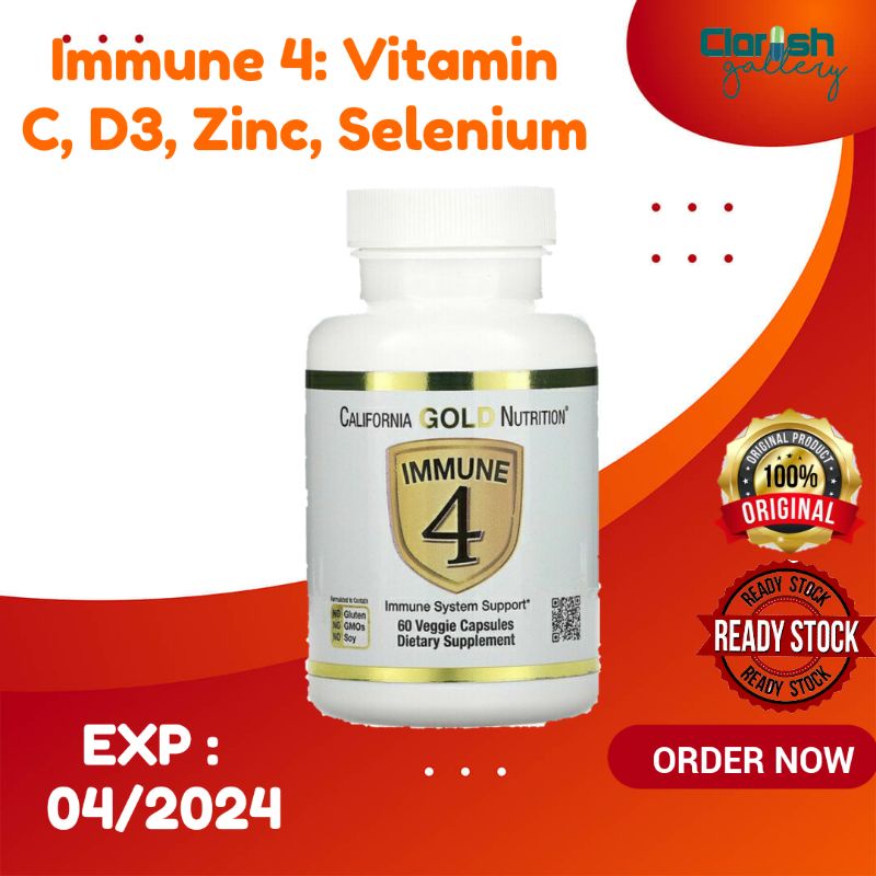 Jual Immune 4 Paket Lengkap Vitamin C, D, Zinc, Selenium | Shopee Indonesia