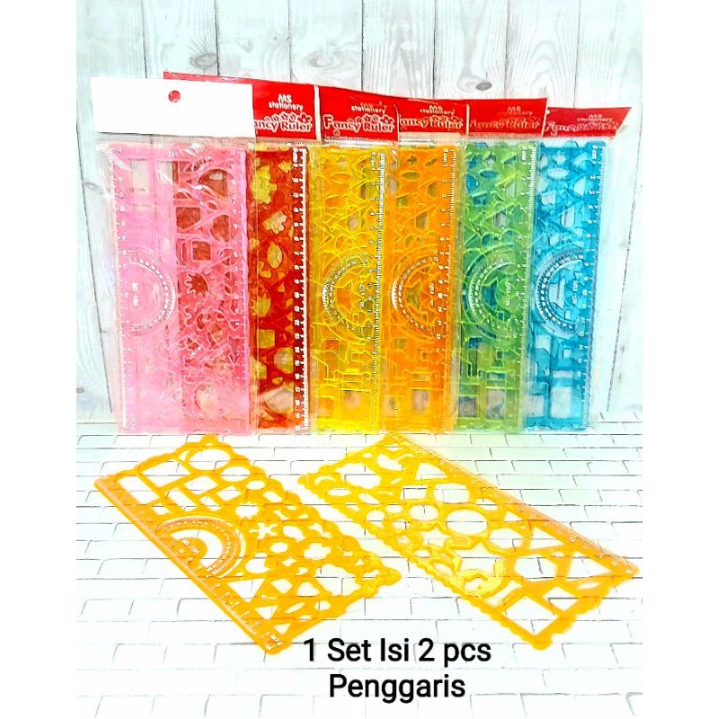 Jual Penggaris Bentuk / Penggaris SIRU isi 2 pcs Panjang 20 cm | Shopee ...