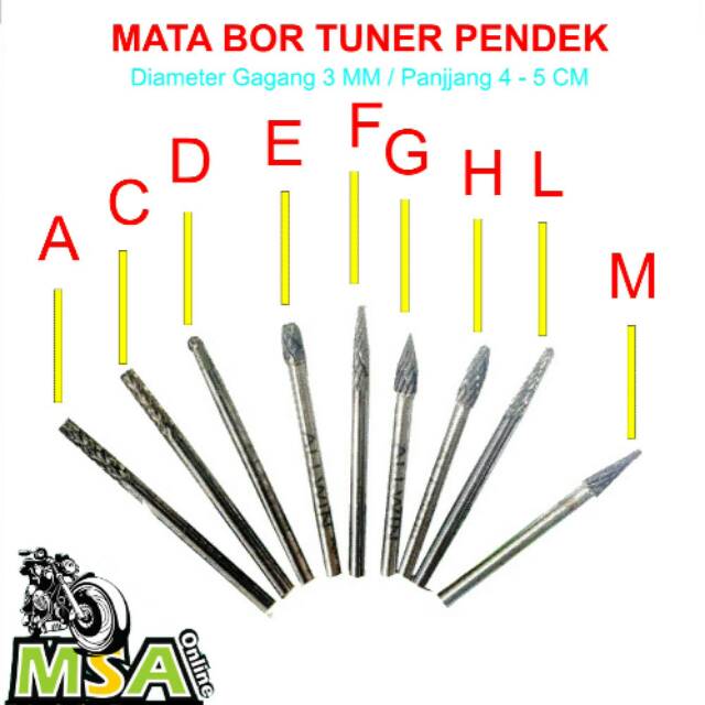 Jual Mata Bor Cun Tuner Porting Batang 3 mm | Shopee Indonesia