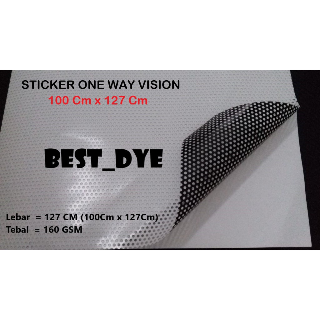 Jual STICKER ONE WAY VISION 160 GSM, 100Cm x 127Cm | Shopee Indonesia