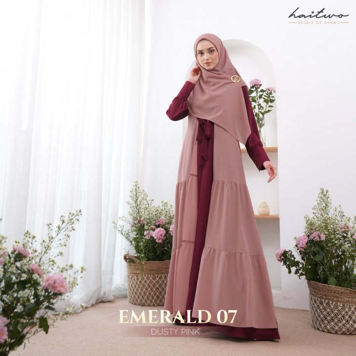 Jual HAITWO EMERALD 007 SET GAMIS PLUS HIJAB SYARI WANITA MUSLIM ...