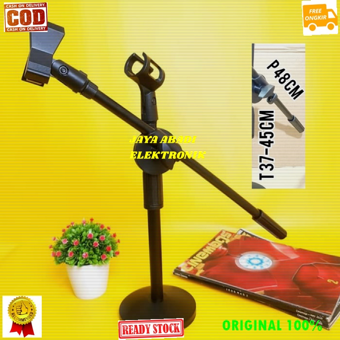 Jual G432 ORIGINAL NEW STAND MIC BESI 80 CM KAKI BULAT HOLDER MIK ...