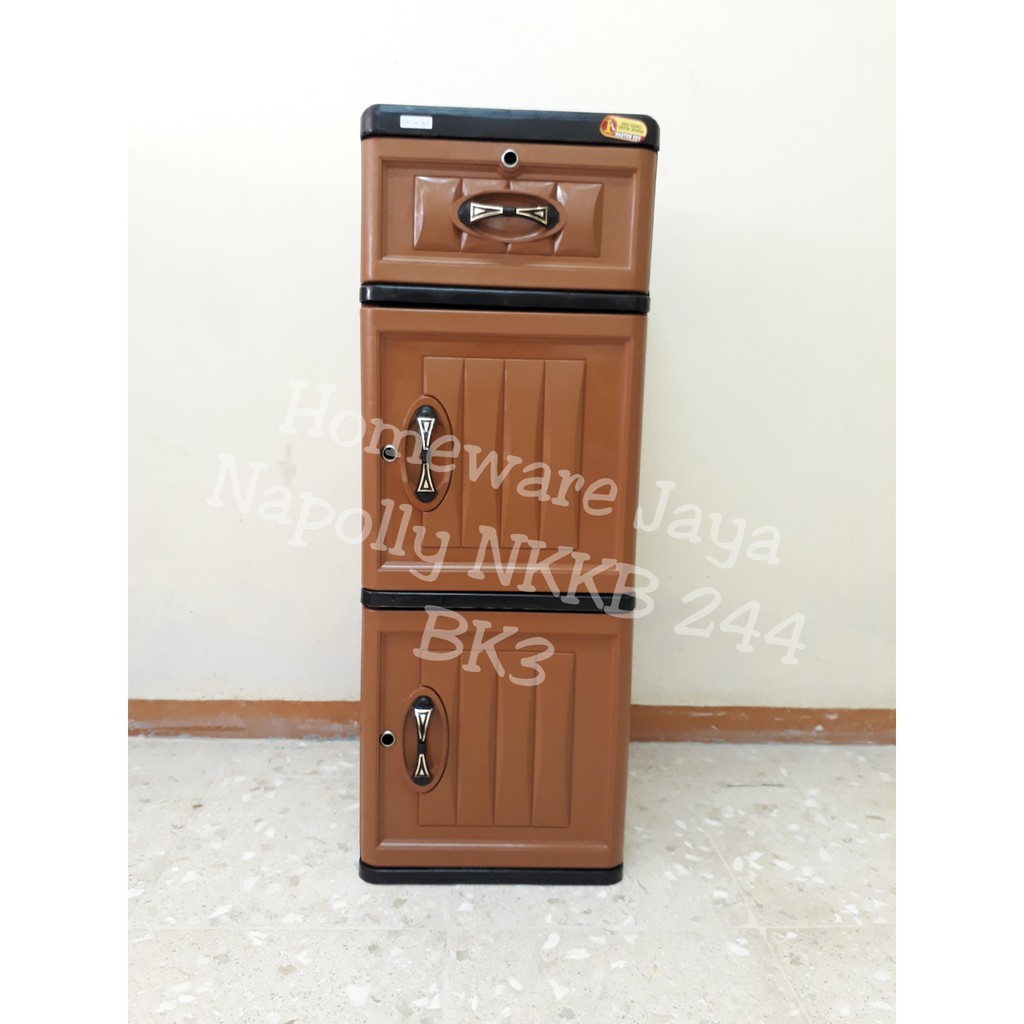 Jual LEMARI PLASTIK NAPOLLY NKKB 244 BK 3 (VIA GOSEND) | Shopee Indonesia
