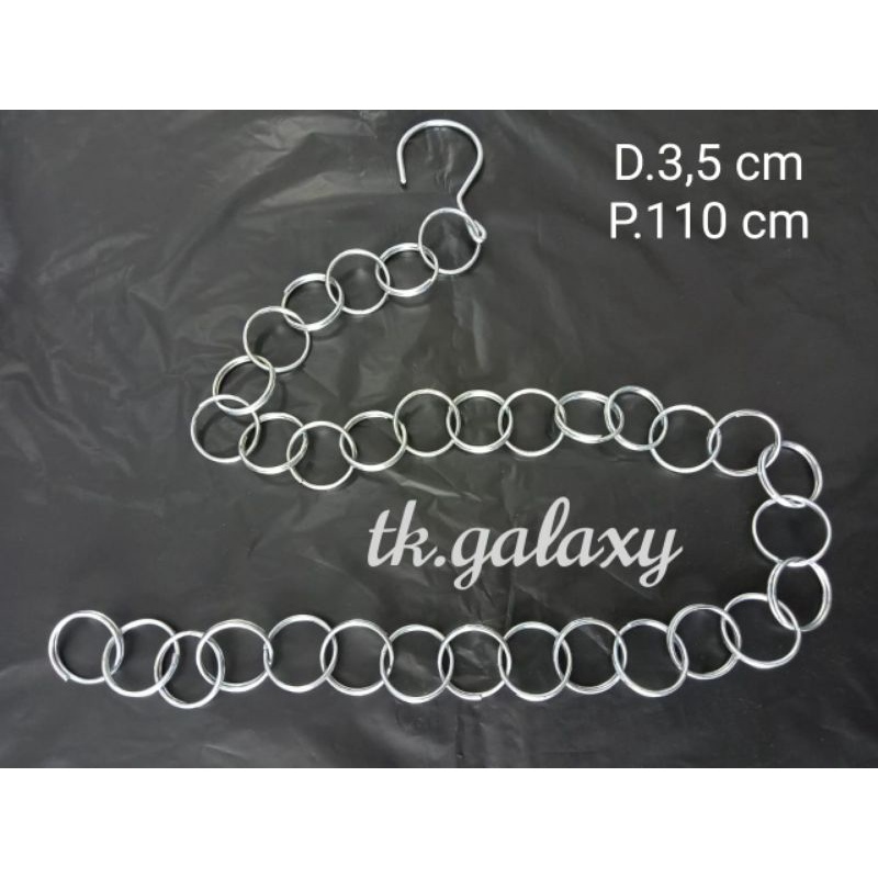 Jual Rantai baju, rantai gantungan hanger, rantai besi bulat crom tebal ...