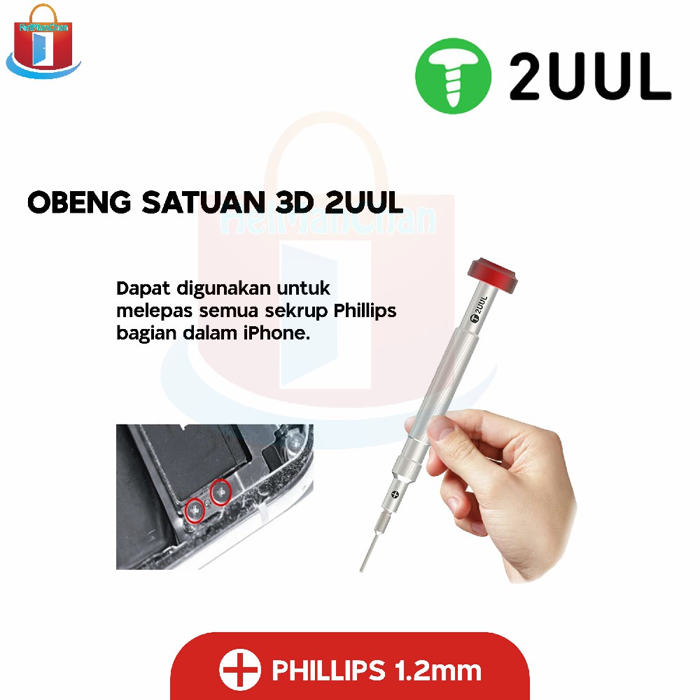 Jual OBENG SATUAN 2UUL 3D +1.2 Phillips PH000 ORIGINAL 77947 | Shopee ...