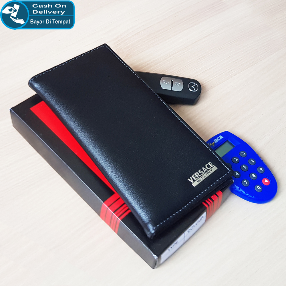 Jual Promo 10 Hari!! Versace Fashion Dompet Pria Bahan Kulit kanvas ...
