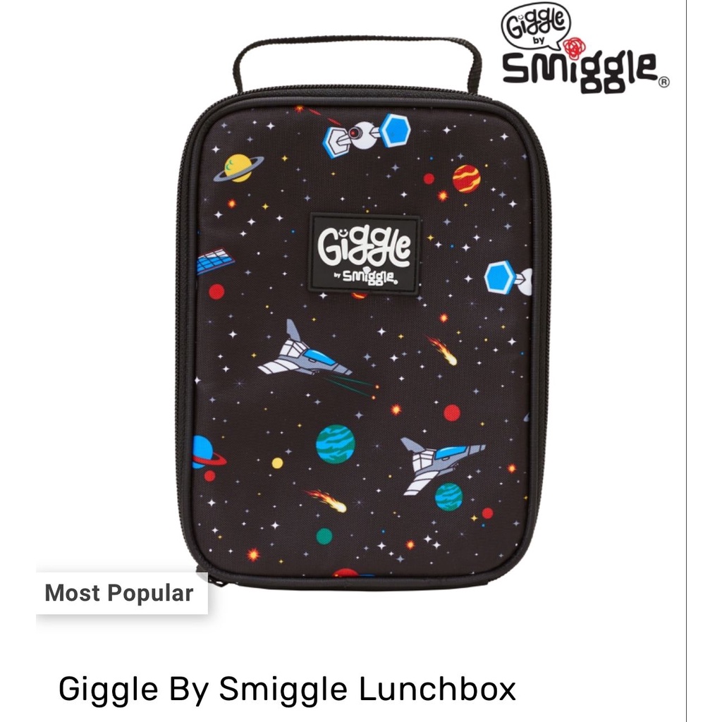 Jual Smiggle Lunchbox Kotak Makan Anak Hitam Astronaut (Original ...
