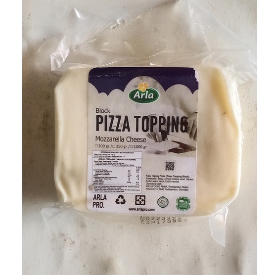 Jual FROZENFOOD ARLA PIZZA TOPING MOZZARELLA CHEESE 200gr | Shopee ...