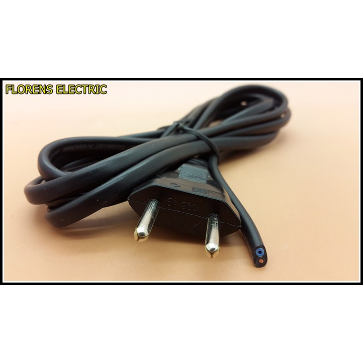 Jual kabel ac buntung kitani gepeng 2meter ( oval cable power cord ...