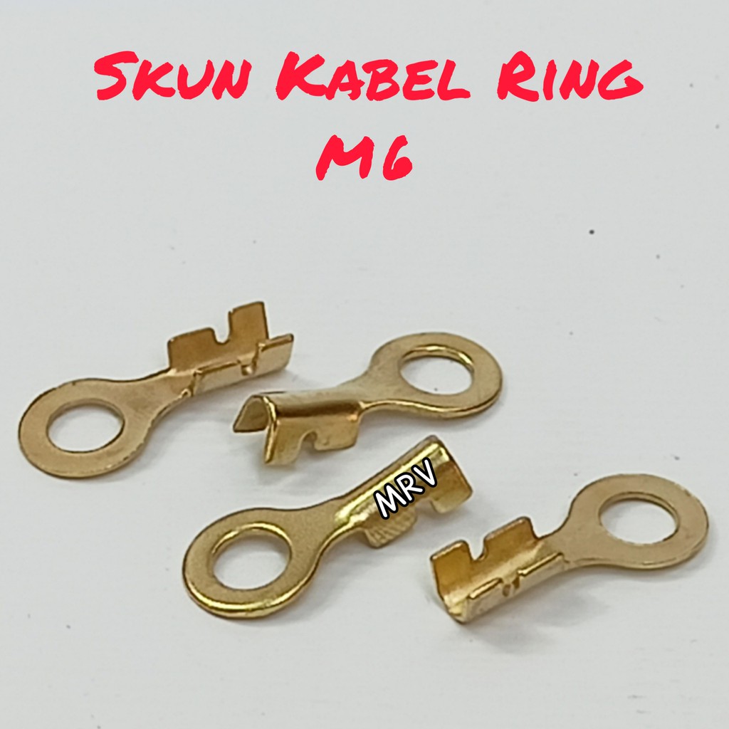 Jual (10 pcs) Skun Kabel Ring M6 / Skun O / Terminal baut 10 Kabel ...
