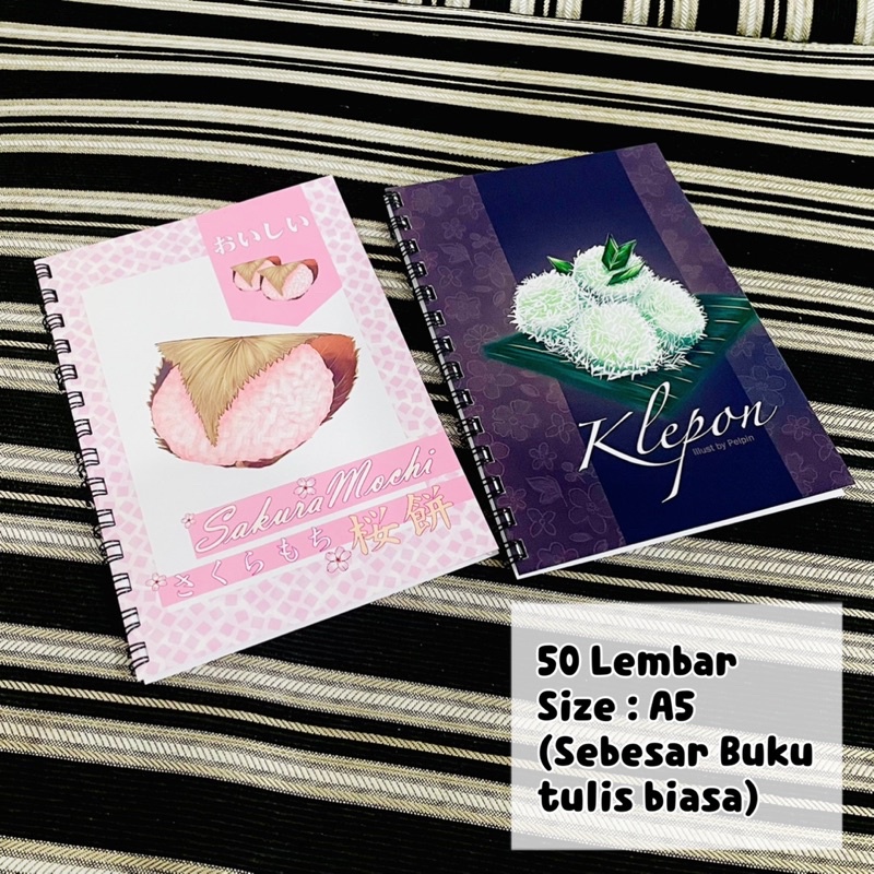 Jual buku tulis notes diary kelepon klepon sakura mochi notebook note ...