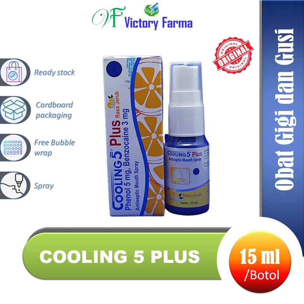 Jual Cooling 5 Plus Rasa Jeruk 15 ml/Antiseptik mulut dan tenggorokan ...