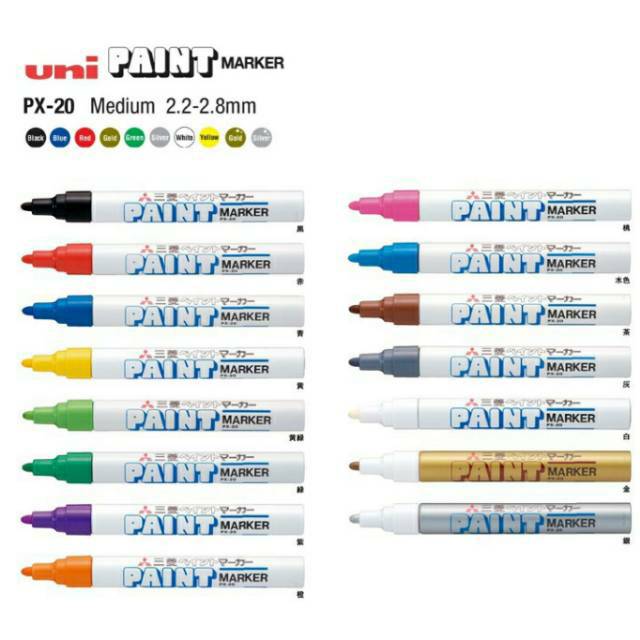 Jual UNI PAINT MARKER PX-20 (Permanent) | Shopee Indonesia