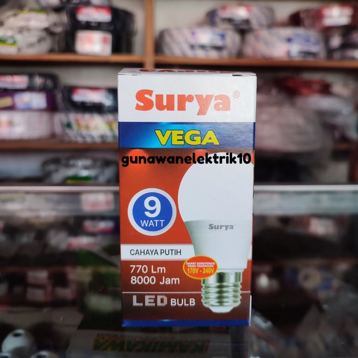 Jual LAMPU LED BULB "SURYA VEGA 9 WATT" "BERGARANSI 1 TAHUN", SURYA VEGA | Shopee Indonesia