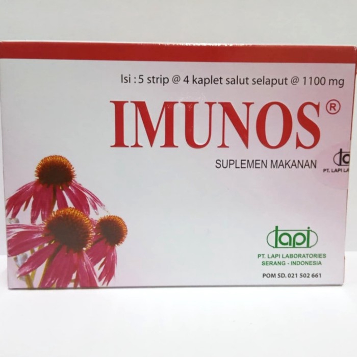 Jual imunos tablet vitamin daya tahan tubuh perbox ( 5 strip x 4 tab ...