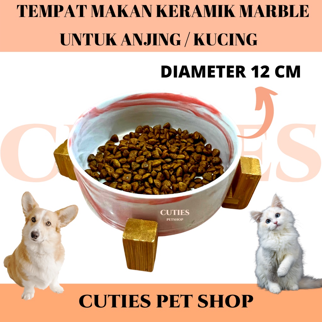 Jual TEMPAT MAKAN MINUM KERAMIK BOWL PREMIUM ANJING KUCING CERAMIC ...