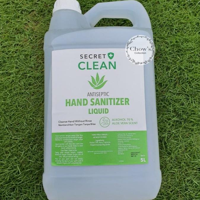 Jual 5 Liter - SECRET CLEAN Hand Sanitizer Antiseptic Aseptic - 5000ml ...