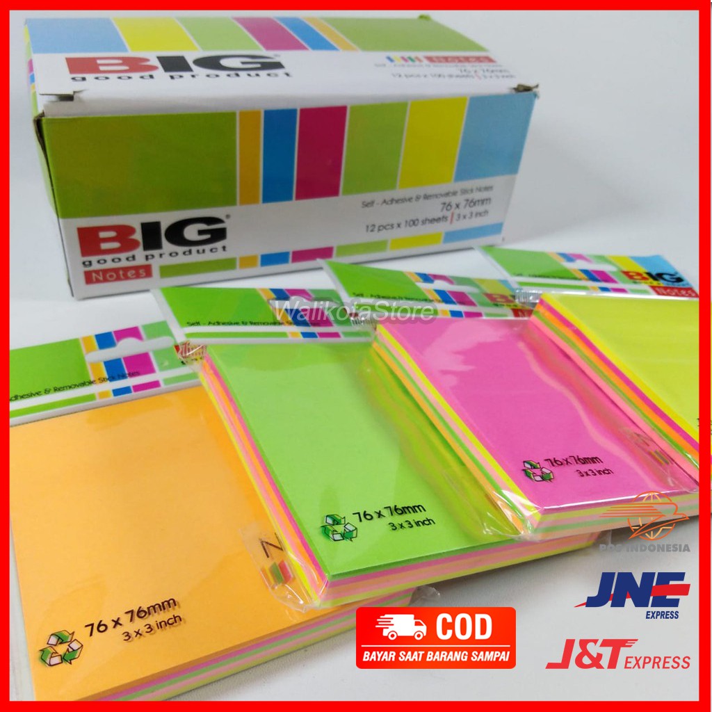Jual Sticky Note Catatan Tempel Serbaguna Ukuran 76mm x 76mm dan 76mm x 51cm | Shopee Indonesia